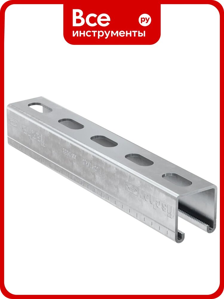 Монтажная шина Fischer FUS 41х2,0-3m, FVZ 1 шт. 517426 из высокопрочной стали для электроснабжения со креплением