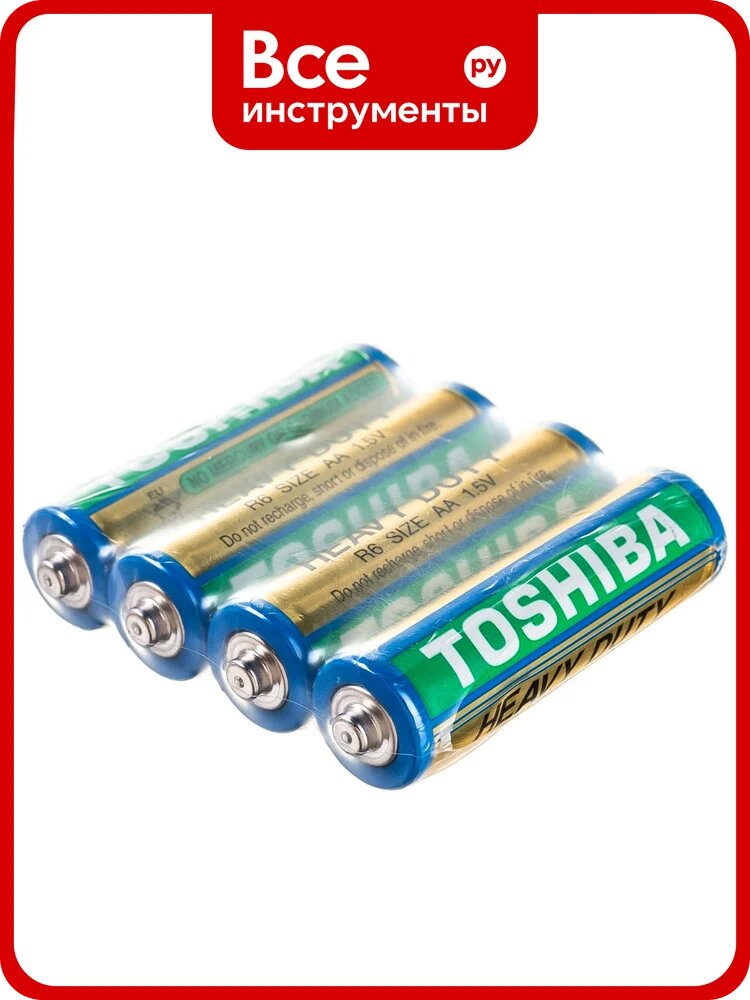 Элемент питания Toshiba AA тип R6 солевой, пальчиковый, для электронных устройств, напряжение