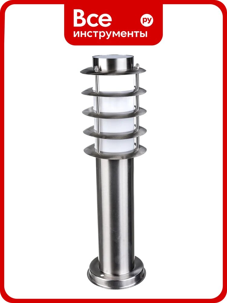 Садово-парковый светильник FERON DH027-450, Техно столб, 18W E27 230V, серебро