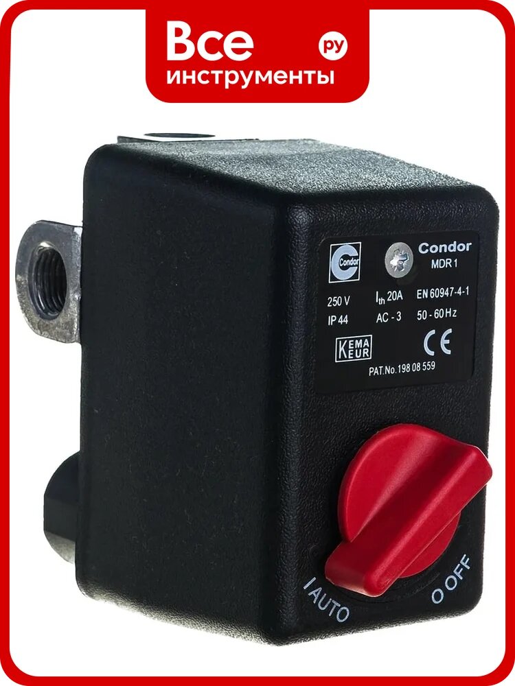 Реле давления CONDOR WERKE MDR 111 GEA AAAA 060A080 QDE XXX 100597283, красный,