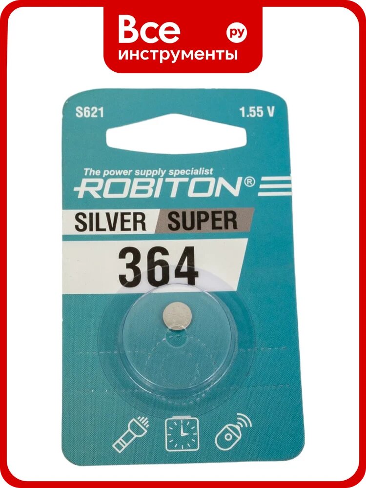Элемент питания Robiton SUPER R-364-BL1 364 (SR621SW) BL1 18472