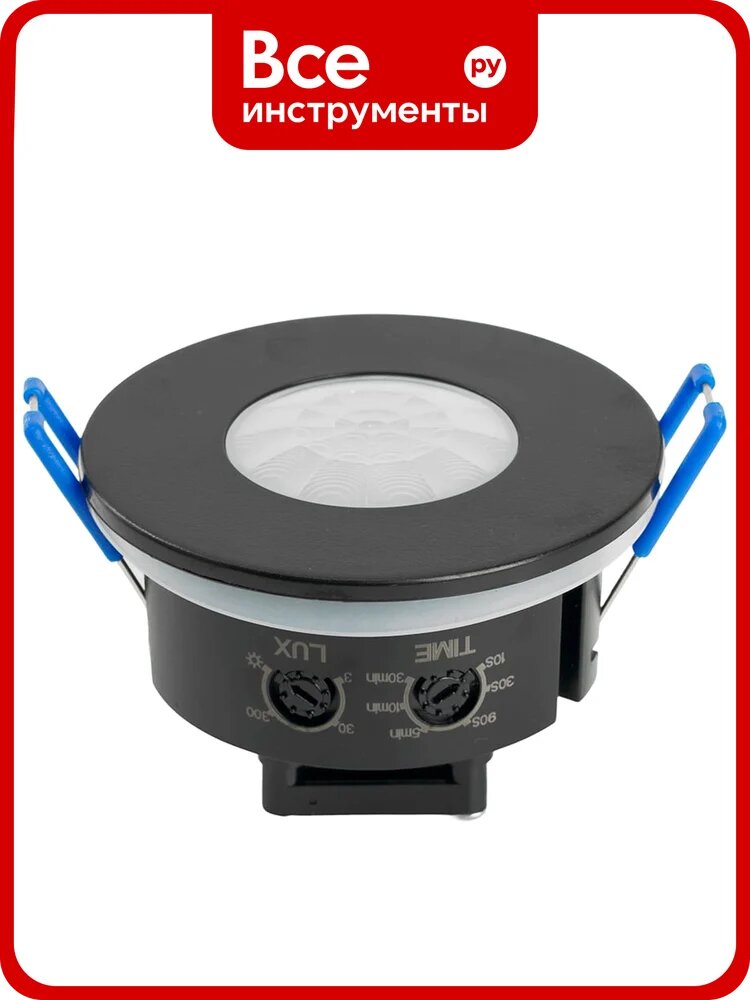 Датчик движения FERON и освещенности 1200W 8m 120(гориз.) 360(верт.) чёрный, SEN55, 51577