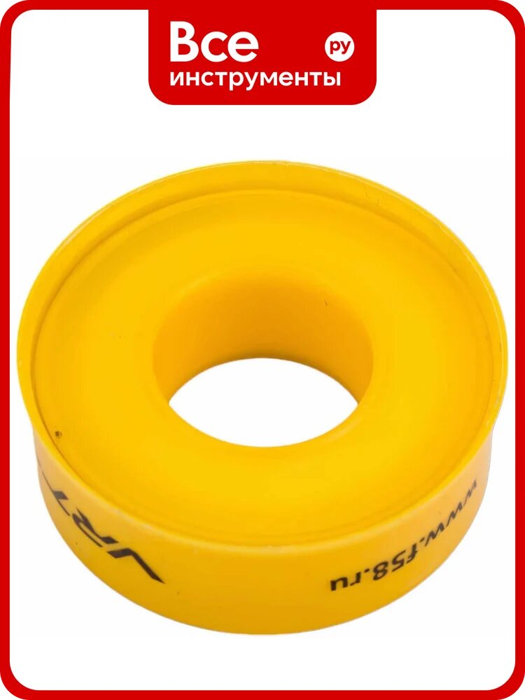 ФУМ-лента VRT 530755, для газа, 12мм x 0,1мм x 12м, маслобензостойкая, белая