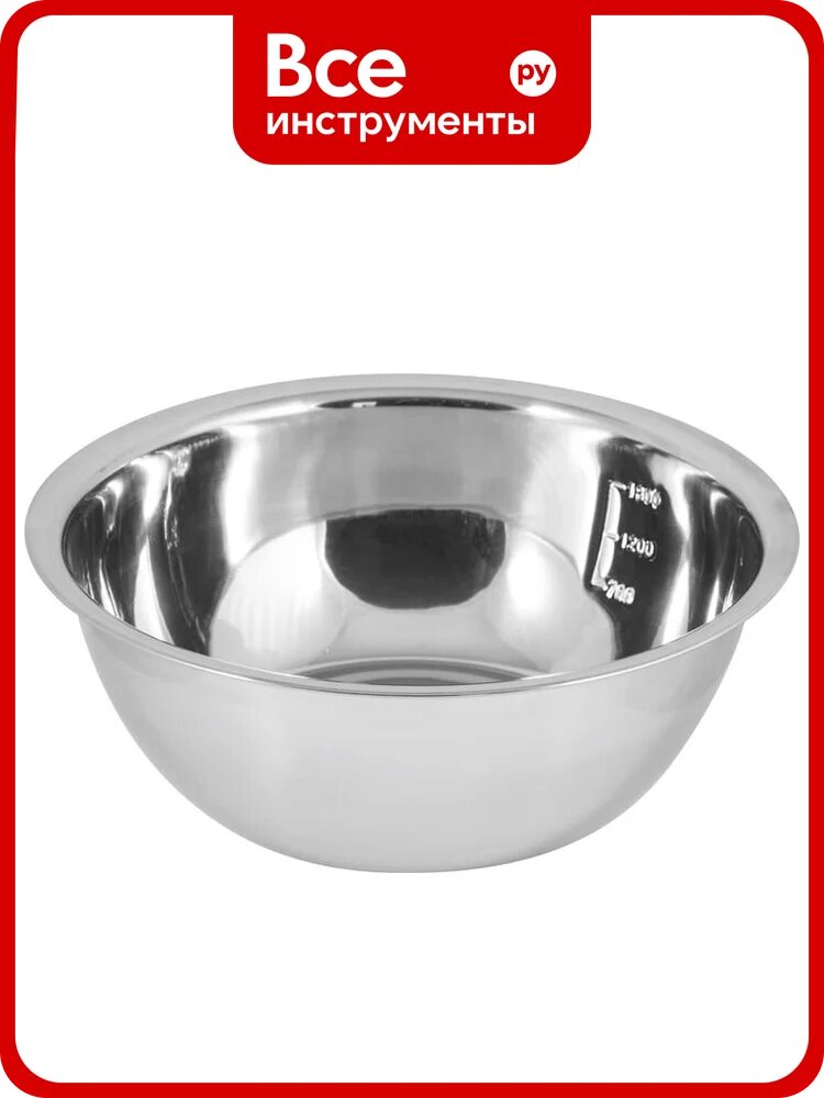 Миска Mallony Bowl-Roll-24 2.5 л, из нержавеющей стали, зеркальная полировка, д. 24 см 00 3278, для походов