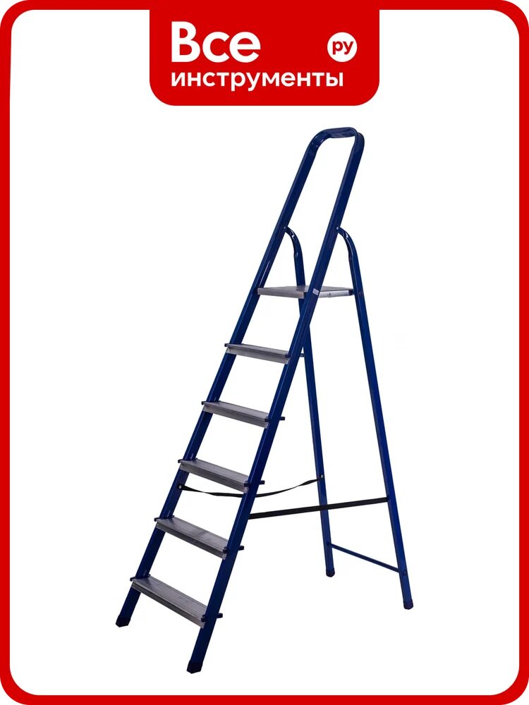 Стремянка STAIRS стальная с алюминиевыми ступенями 6 ступеней CS06