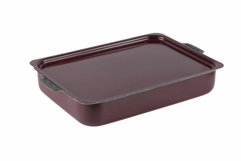 Противень калитва Кружево, 23*30 см, с крышкой, 2 ручки