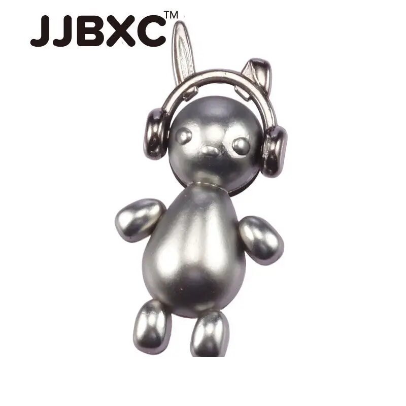 Пряжка JJBXC для обуви с 3D кроликом Headset Rabbit