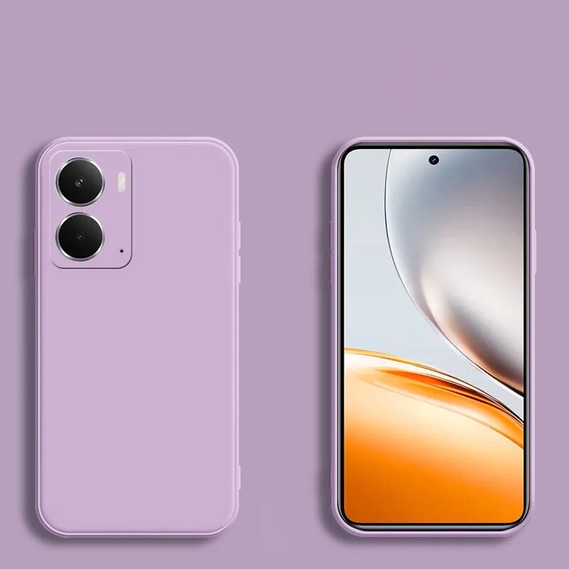 Dower me-Silicone Liquid Back Cover Чехол для телефона Realme P3 5G Фиолетовый, Светло-фиолетовый