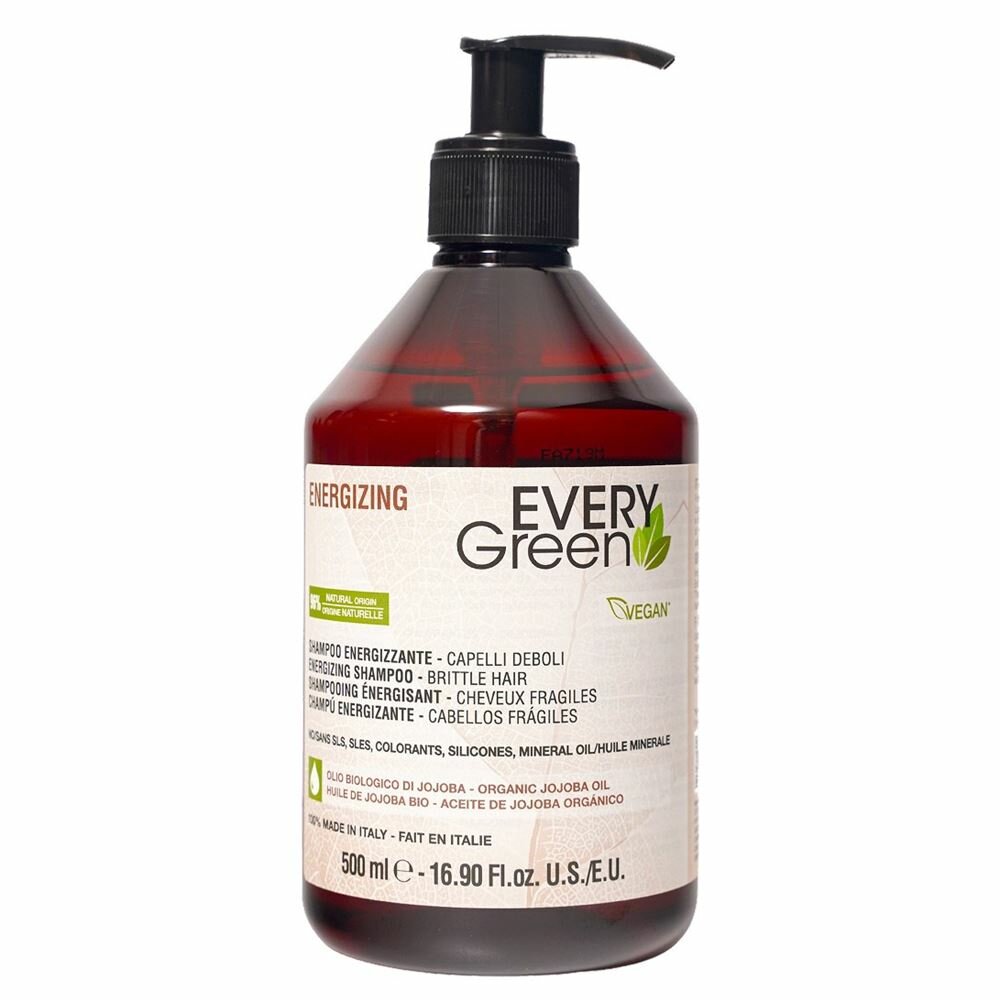 Шампунь Dikson EveryGreen Vegan Energizing Shampoo Brittle Hair, Шампунь от выпадения и для стимуляции роста волос, 500 мл