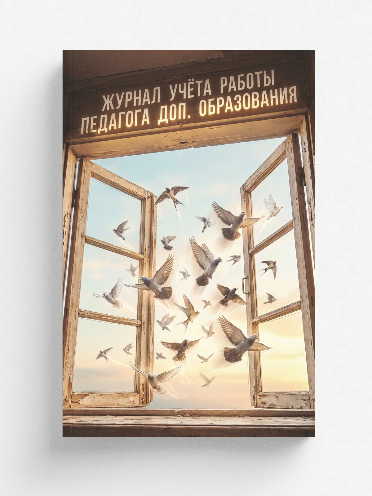 Журнал учета работы педагога: А5, мягкая обложка. С тематическими разделами, дизайнерское оформление