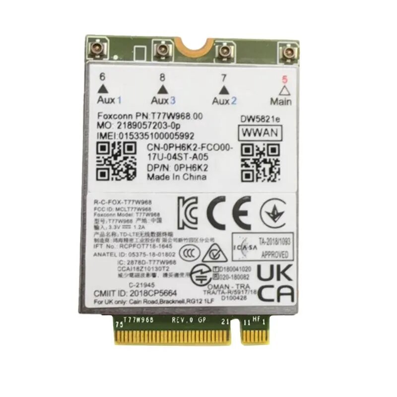 (O Q B C)-T77W968 4G Модуль Беспроводной Карты X20 LTE Cat16 Gigabit Для