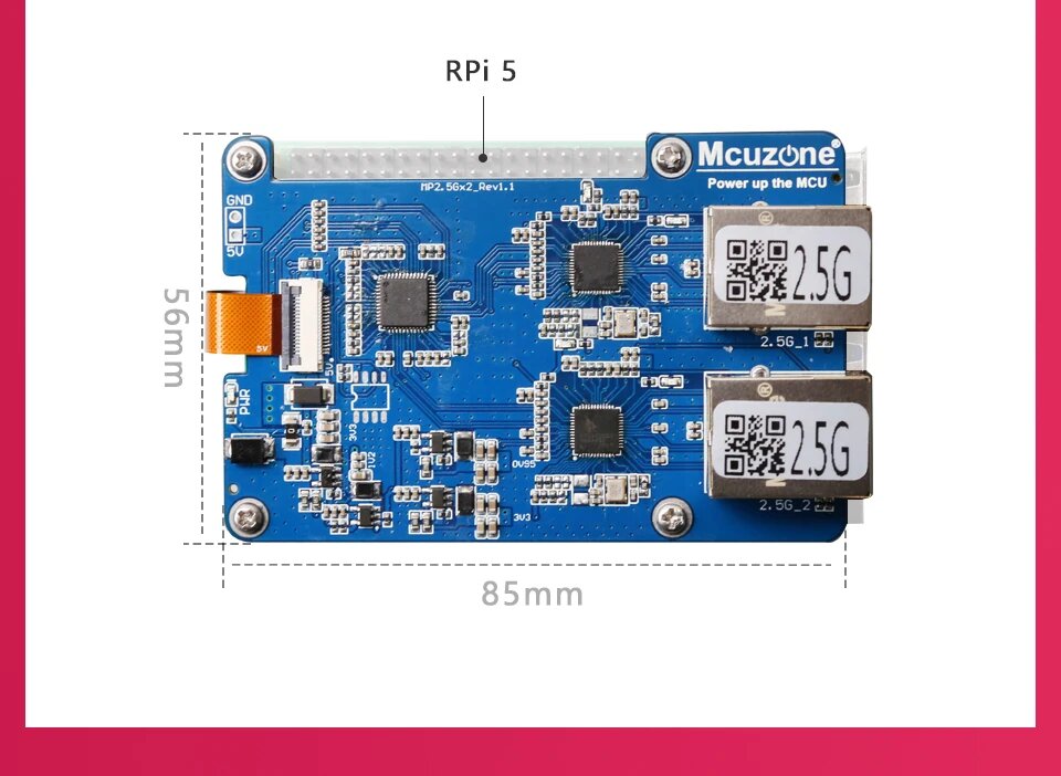Cbhioarpd Ethernet HAT для Raspberry Pi 5 — фото 1