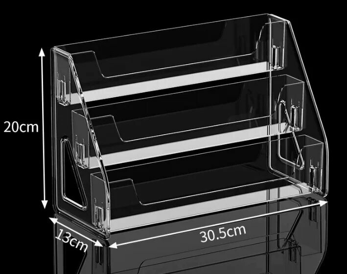 Пластиковая многоуровневая подставка для карточек и мелочей StorHome 3-Layer