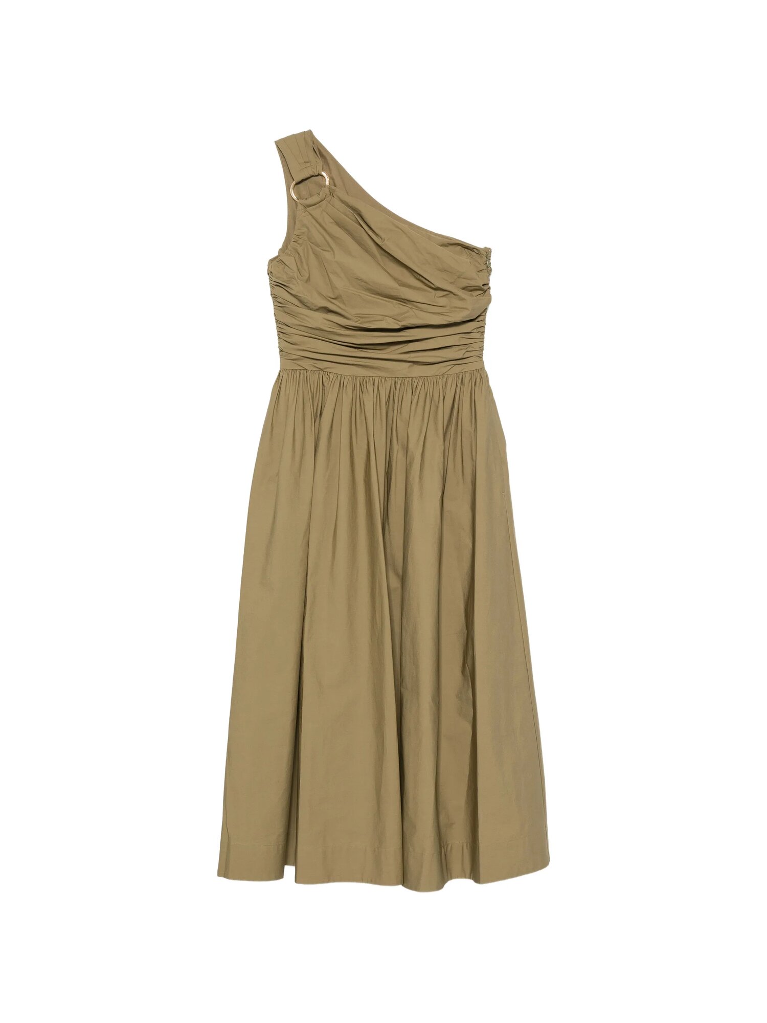 Платье One-shoulder ruched-detail midi dress