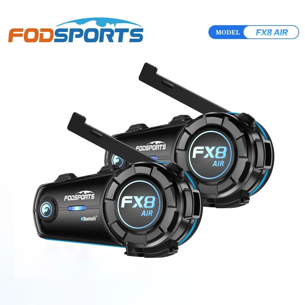 Мотогарнитура Fodsports FX8 AIR комплект из 2х штук BT 5.0 с интеркомом