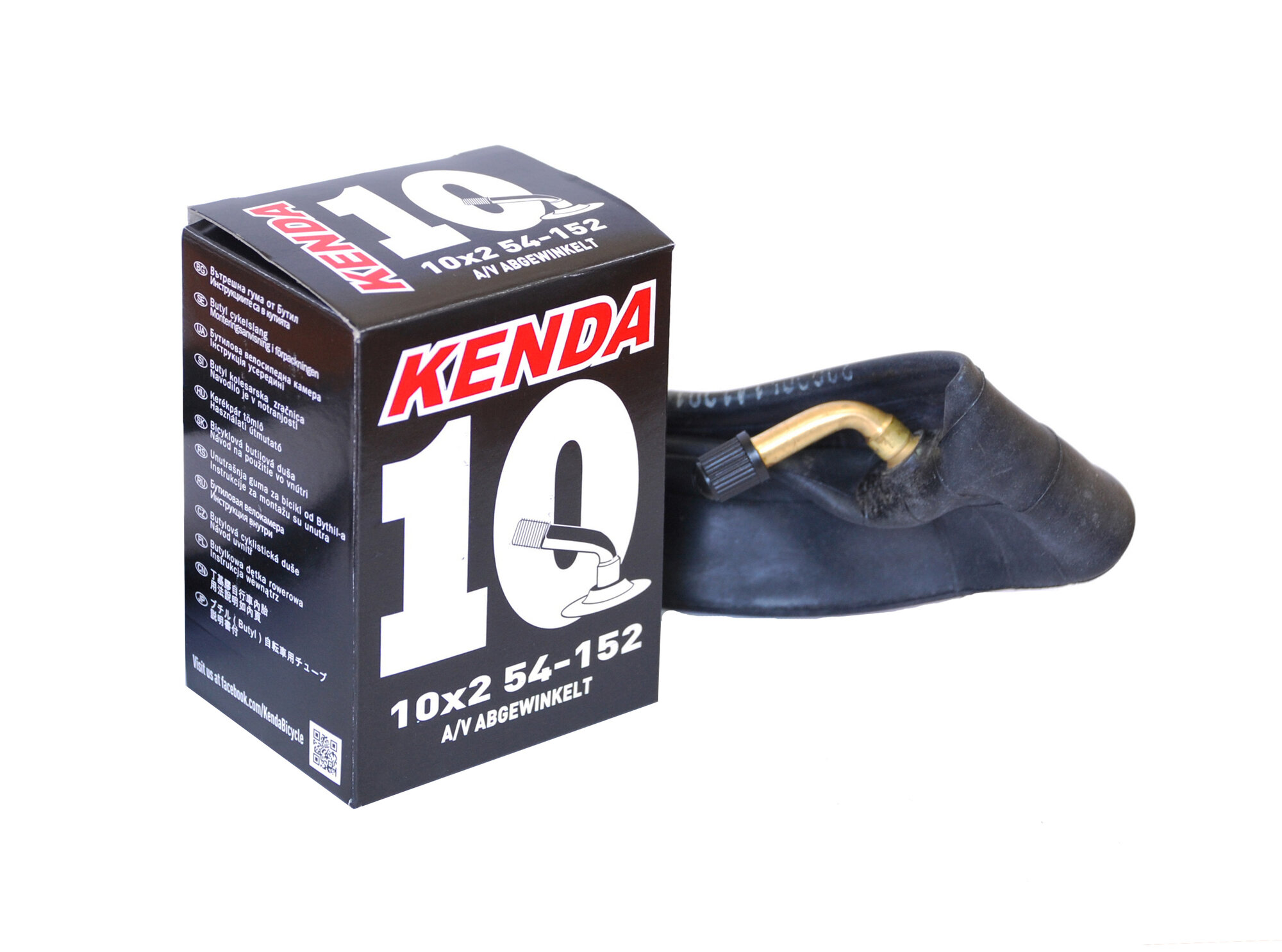 Камера для велосипеда 10x2,00 изогнутость 45 ниппель авто KENDA
