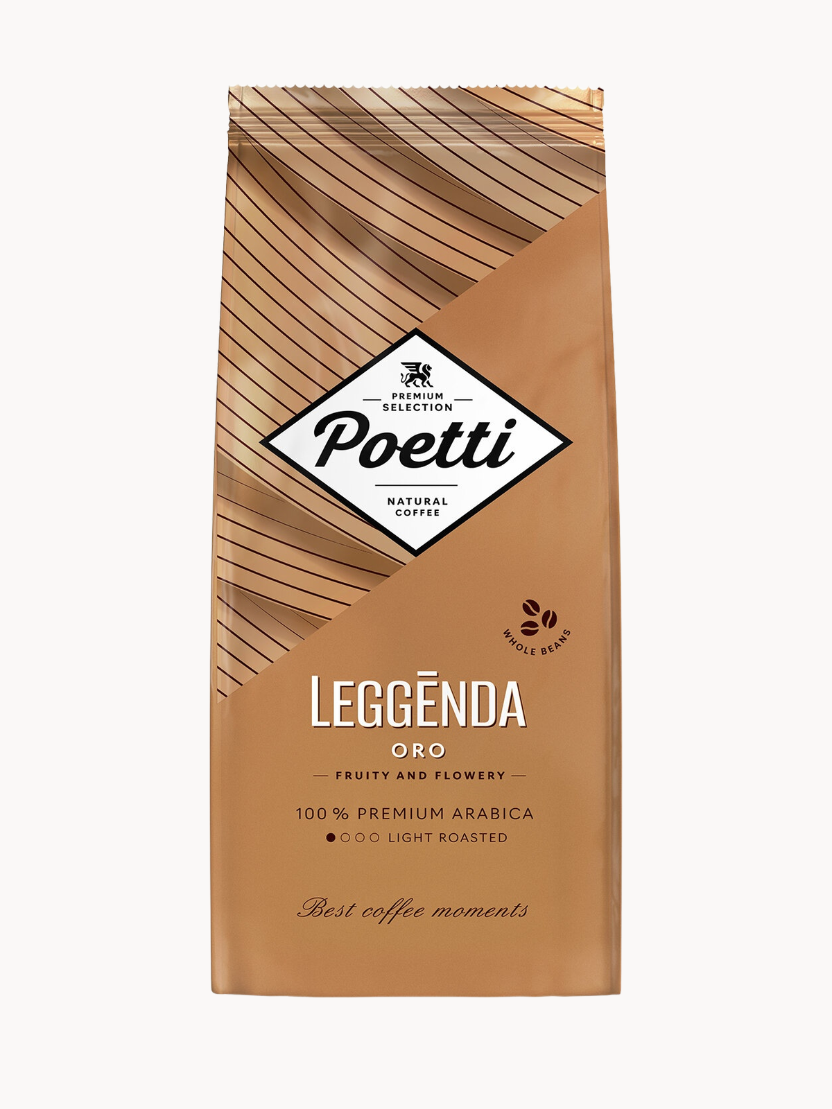 Кофе в зернах Poetti Leggenda Oro, арабика, светлая обжарка, 1 кг
