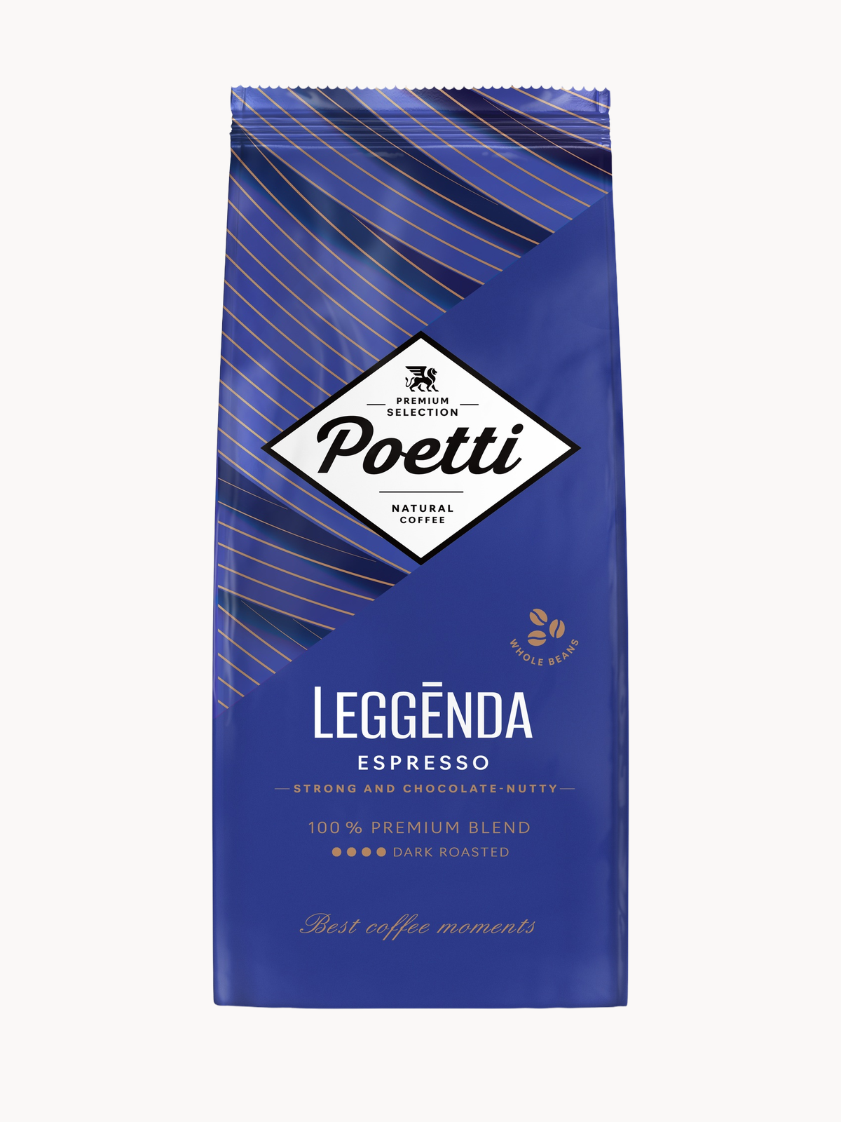 Кофе в зернах Poetti Leggenda Espresso, арабика, темная обжарка, 1 кг