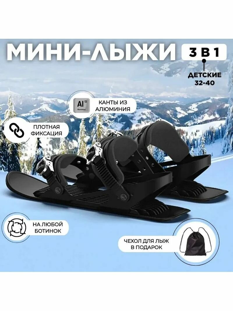 Мини-лыжи черный — фото 1