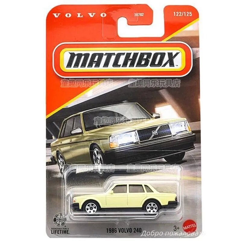 Машинка Matchbox 1:64 1986 VOLVO 240 Die-cast Alloy Model Collection Toy Children Gifts