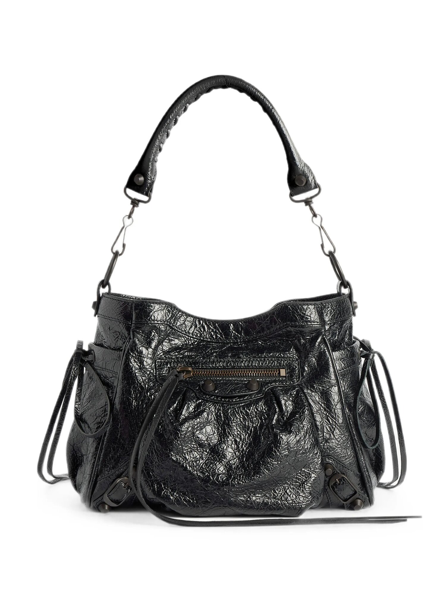 Сумка BALENCIAGA Small Le City crinkled-leather tote bag