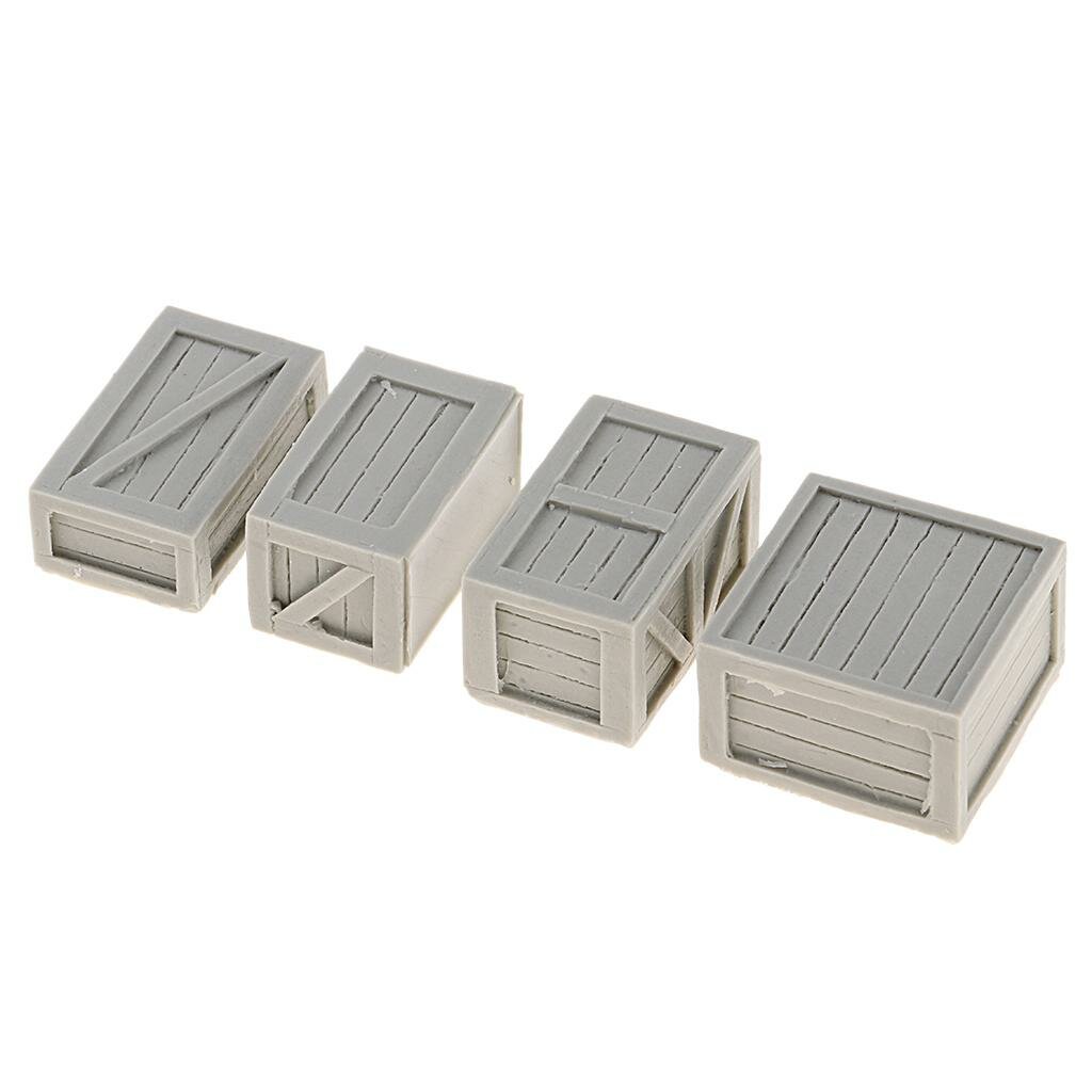 Набор для сборки фигурки из смолы в масштабе 1/35, 4 ящика, миниатюра для военной игры, декорации времен Второй мировой войны, коробка, неокрашенные детали.