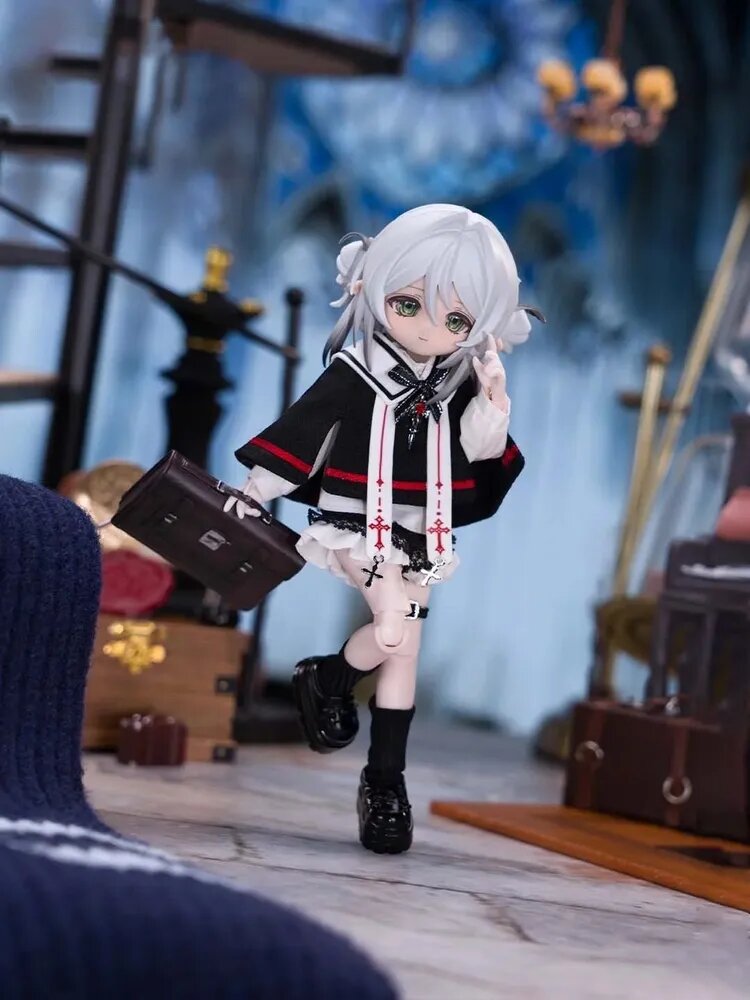 LEI-Doll Одежда для кукол Ob11 с 8 минутами 12 минут 17 см, костюм bjd + Обувь для куклы Коллекционная одежда для шарнирных кукол Эксклюзивная серия 2025