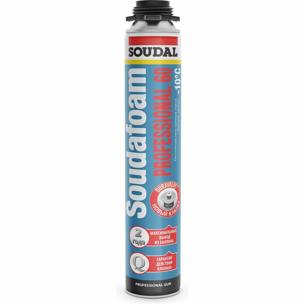 Зимняя пистолетная пена SOUDAL Соудафоам Профессионал 60 750 мл 115002
