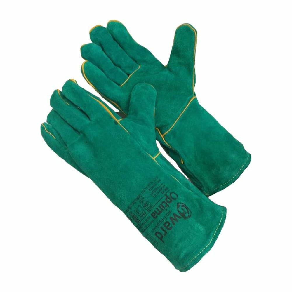 Краги из спилка Gward Optima зеленого цвета, размер XXL, 12 пар в упаковке XY252