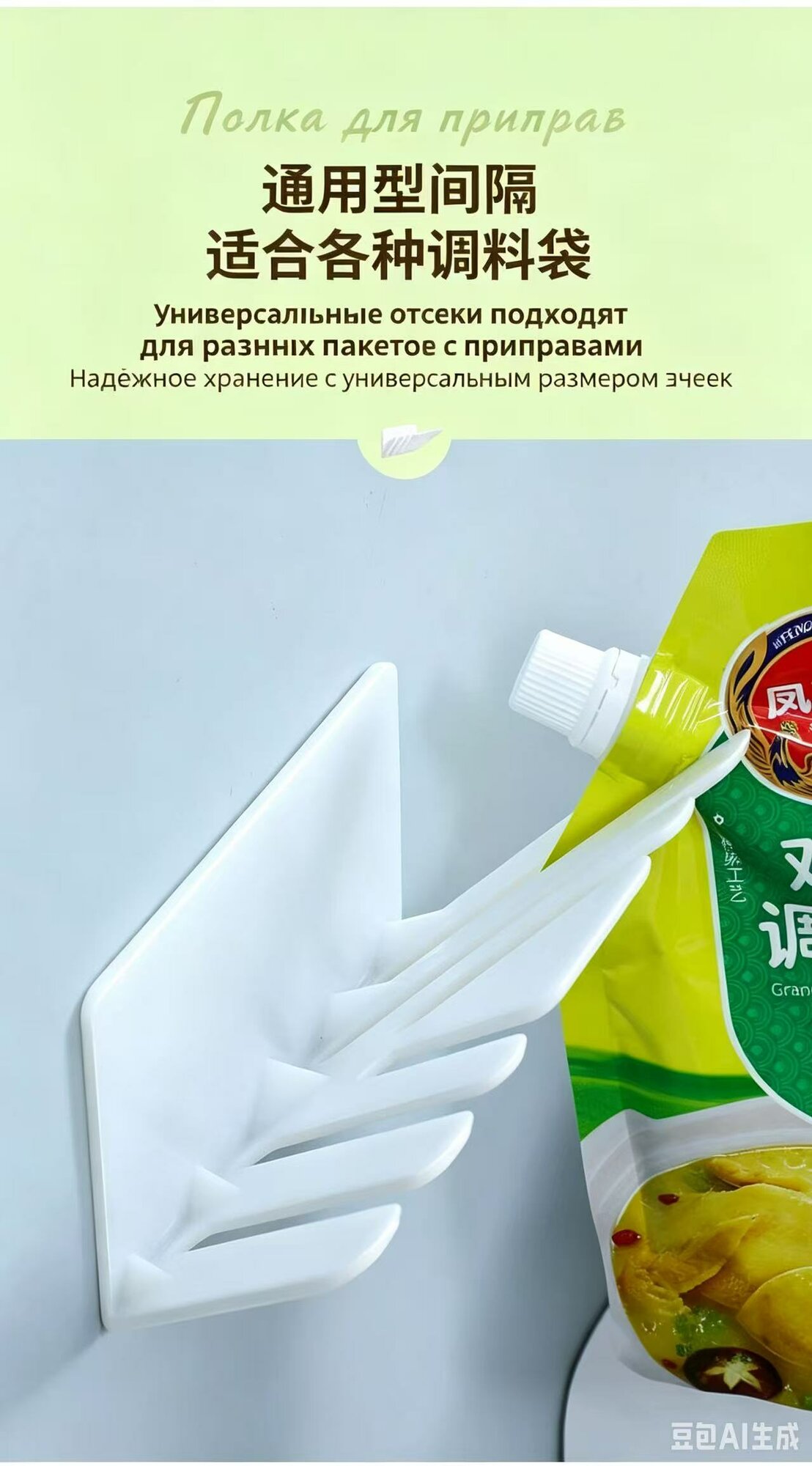 Кухонные стеллажи - это бесшовные подвесные стеллажи для хранения и отделки без перфорации，19*12*7cm