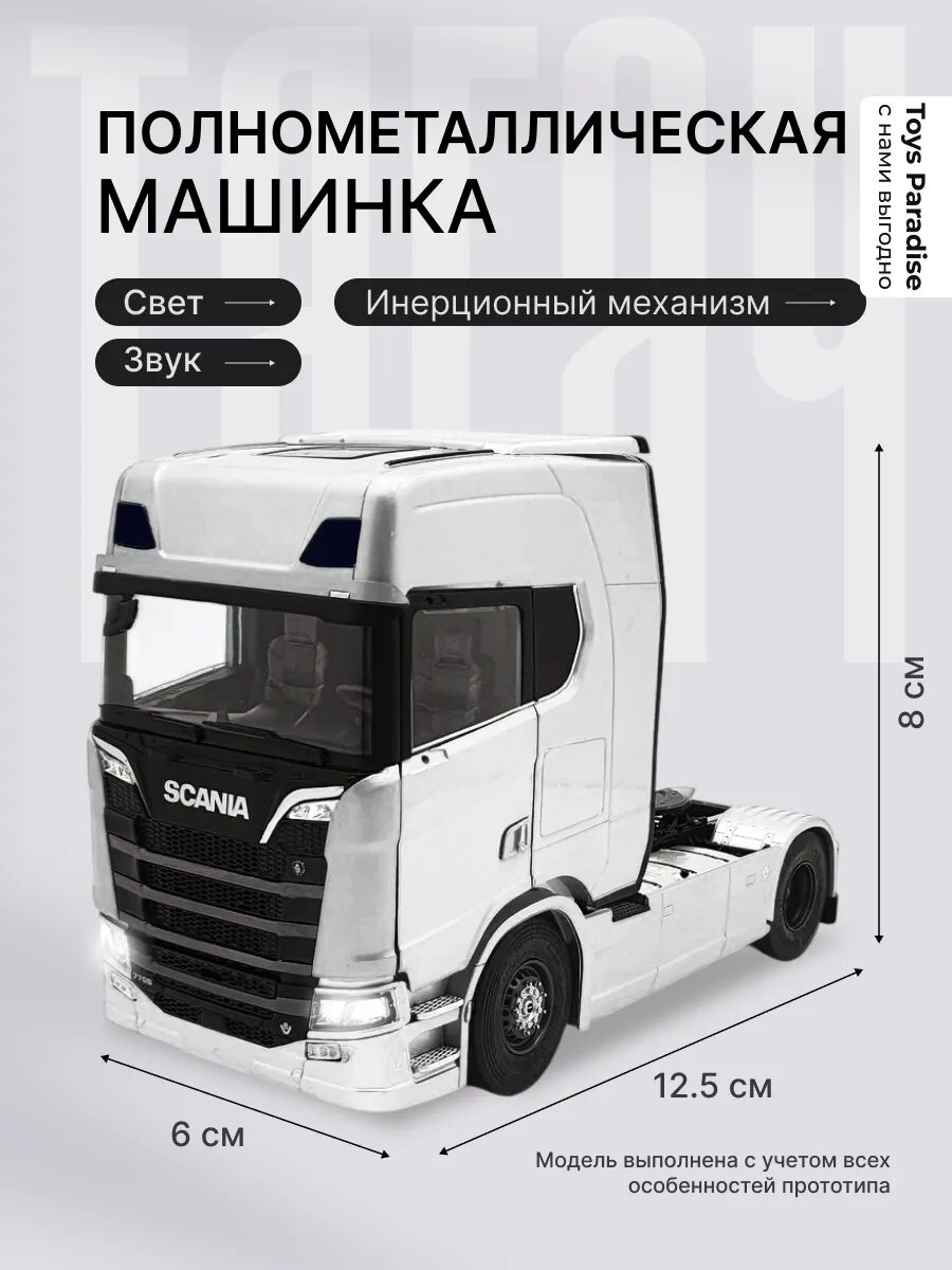 Машинка коллекционная модель фура Scania