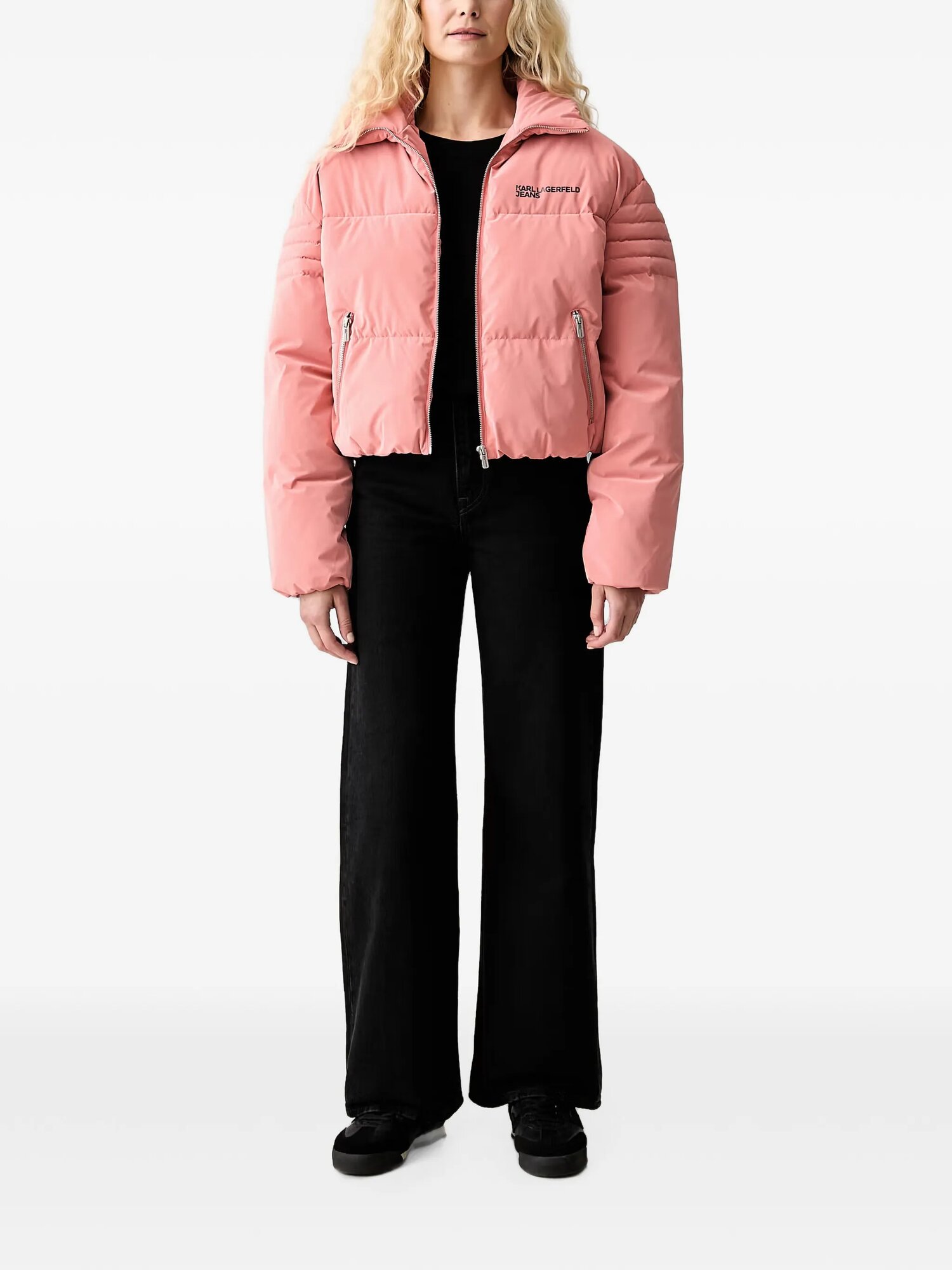 Куртка KARL LAGERFELD JEANS Logo-print padded jacket, размер 34 — фото 1