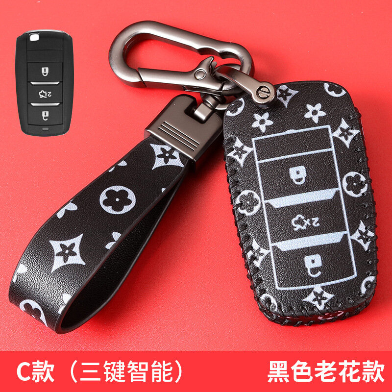 Универсальный чехол для ключа автомобиля Changan CS75, Eado DT/XT, CS55, CS35 Plus, CS85, Deep Blue - Черный, стиль с
