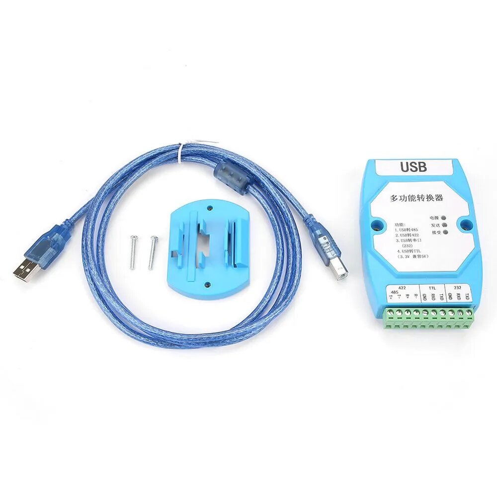 Преобразователь USB-RS422/485/232/TTL с гальванической развязкой и защитой, FT232.