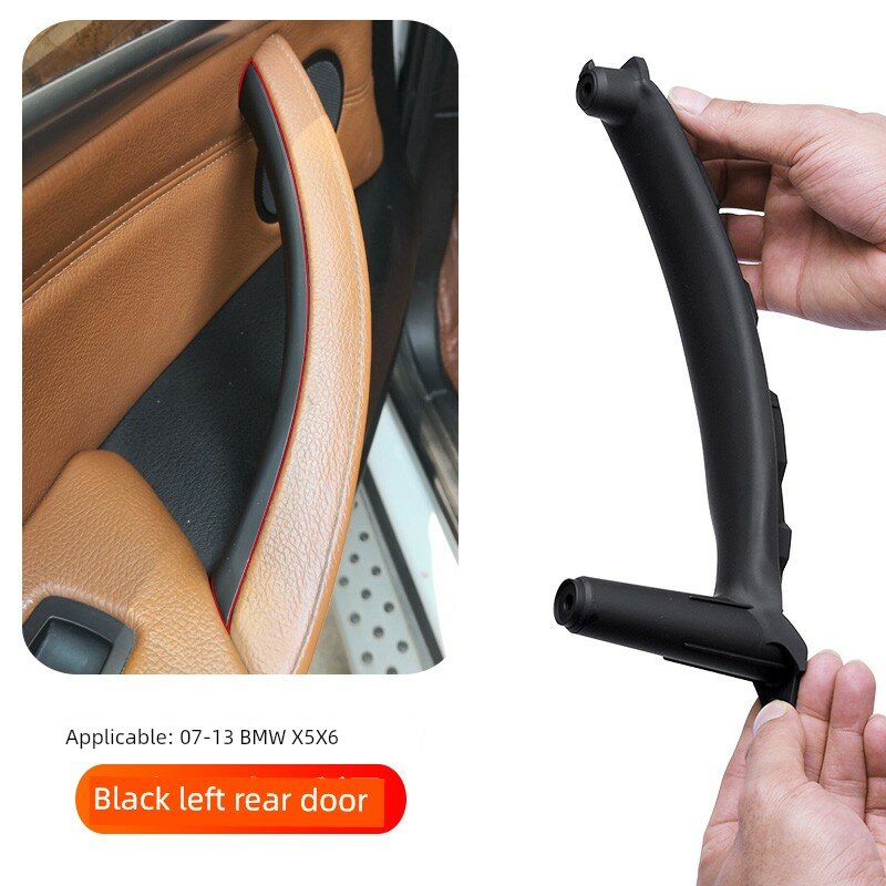 Черная внутренняя ручка двери для BMW X5/X6 2007-2013, левая задняя дверь, заменяемая деталь