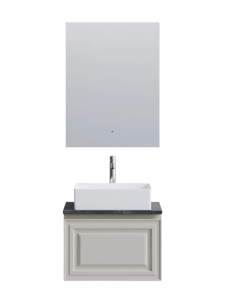 Мебель для ванной комнаты Sancos Самая (Very) 60 матовая бежевая (beige soft), столешница TT60A1X, раковина CN6069