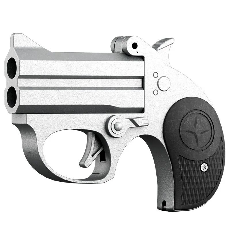 Мини двухствольный пистолет Derringer Softball Gun имитация метания снарядов можно стрелять-.