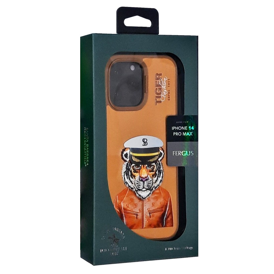 Чехол для iPhone 14 Pro Max Santa Barbara Polo & Racquet Club FERGUS, кожа, коричневый