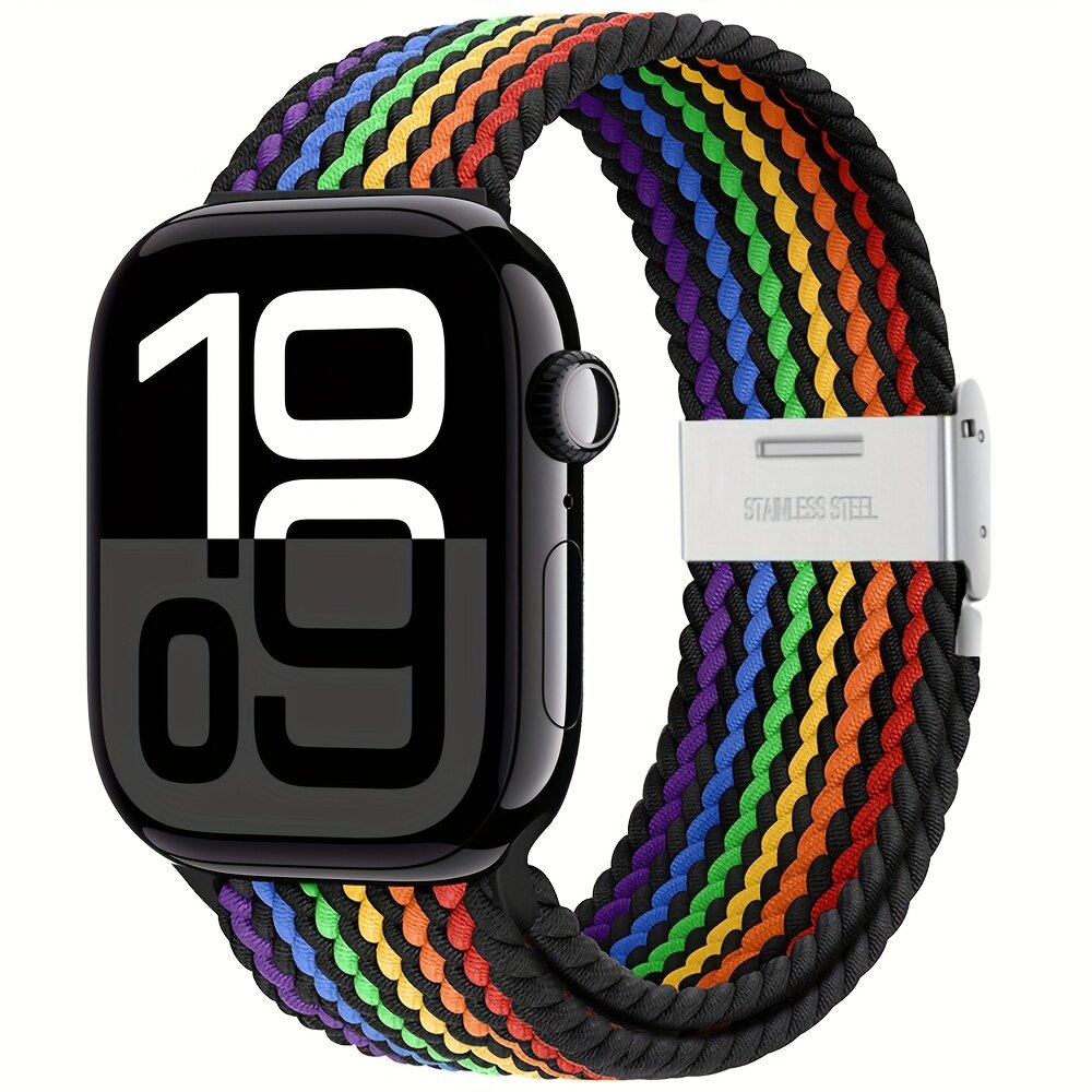 Эластичный нейлоновый плетеный ремешок-петля Solo Loop для Apple Watch, размер 38/40/41 мм, смешанный цвет 9