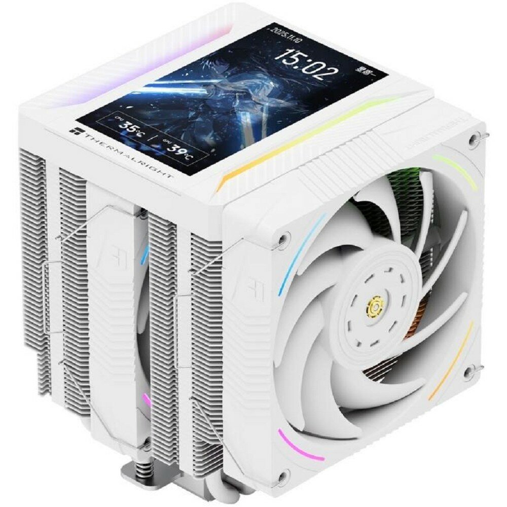Thermalright Вентиляторы Кулер Peerless Assassin Vision 120 MAX ARGB White LGA115X 1200 1700 1851AM4 AM5 Dual Tower, 2x120mm ARGB PWM Fan, медное