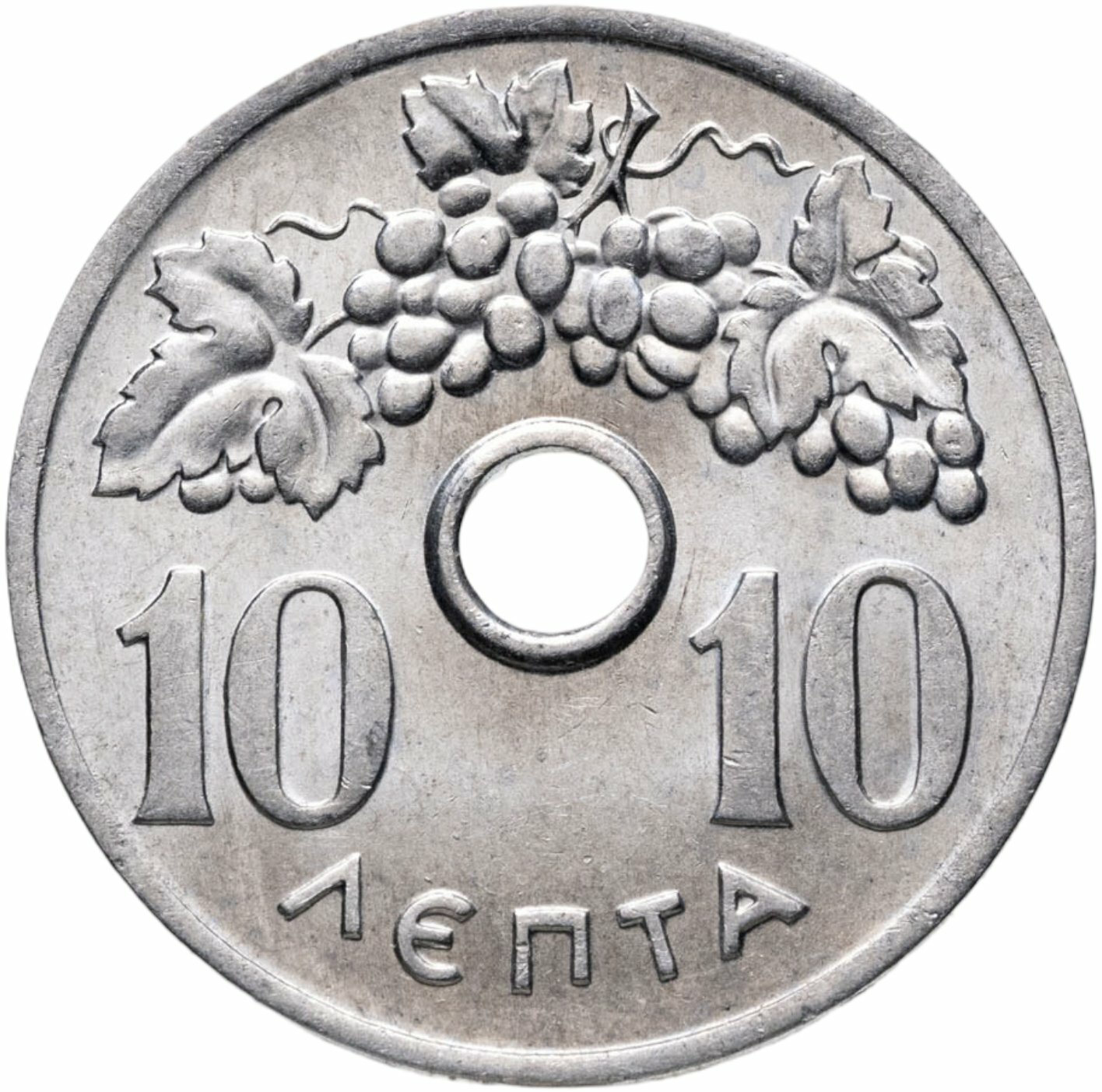 Греция 10 лепт 1969, Алюминий, в сохранности AU-UNC