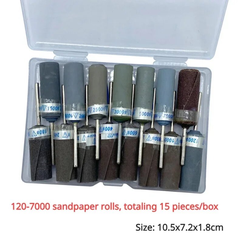 Набор шлифовальных роликов 120-7000 Grit, 15 шт