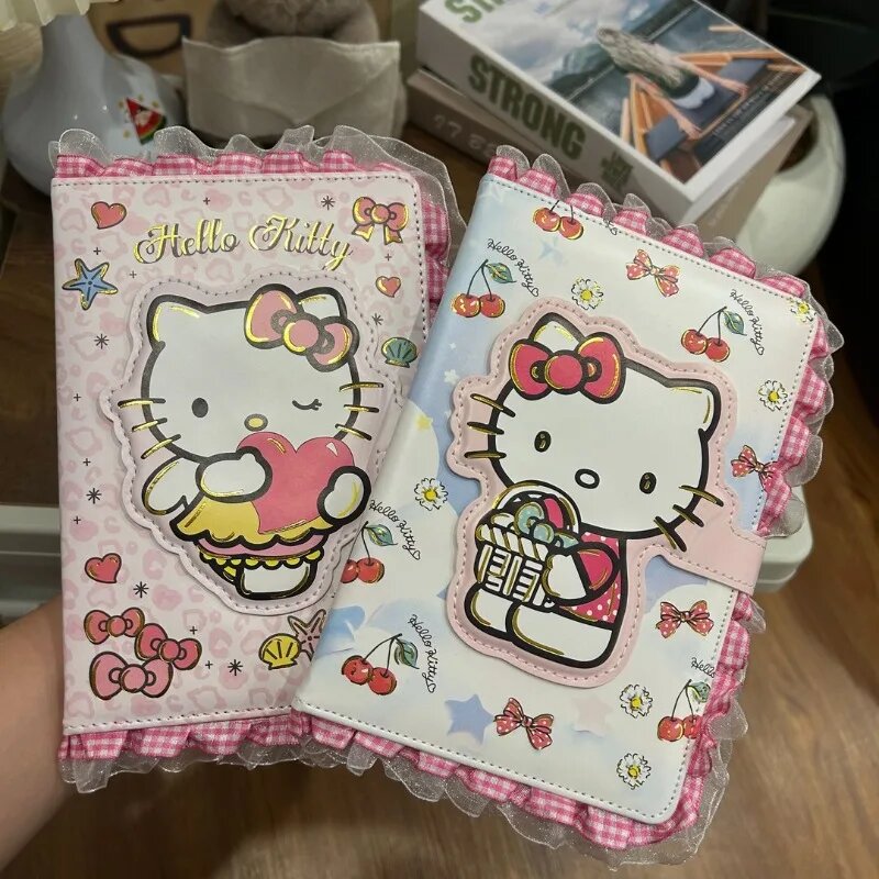 Модный блокнот B5 с рисунком Hello Kitty, милый мультяшный принт, для подростков, девушек, школы, офиса, подарок со стикерами, оптом — фото 1