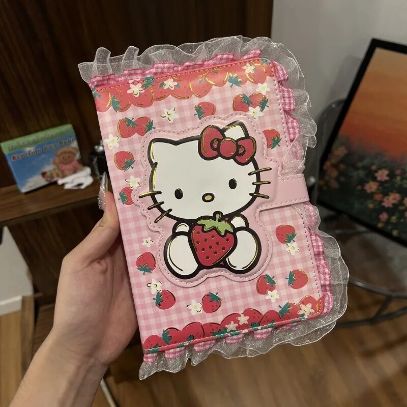 Модный блокнот B5 с рисунком Hello Kitty, милый мультяшный принт, для подростков, девушек, школы, офиса, подарок со стикерами, оптом — фото 1