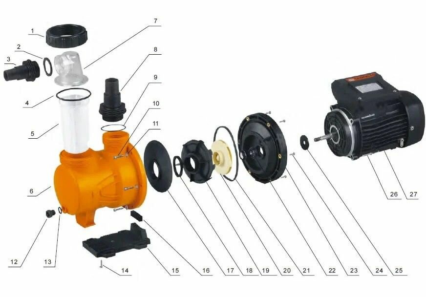 Резиновое уплотнение под штуцер (выход) насоса Glong FCP-180S/250S (FCP180S-09)