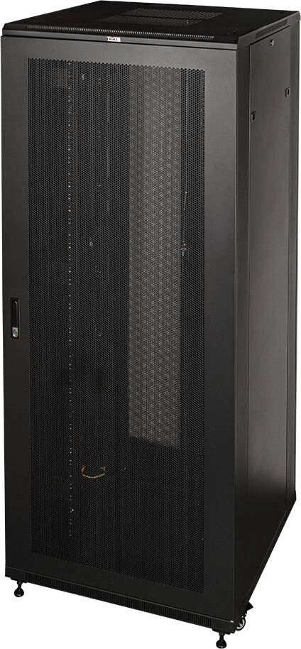 Шкаф серверный Lanmaster (TWT-CBB-47U-8X10-P1) напольный 47U 800x1000мм пер. дв. перфор. задн. дв. перфор.2-хст. 2 бок. пан. 800кг черный 926мм 131.2кг 2277мм IP20 металл