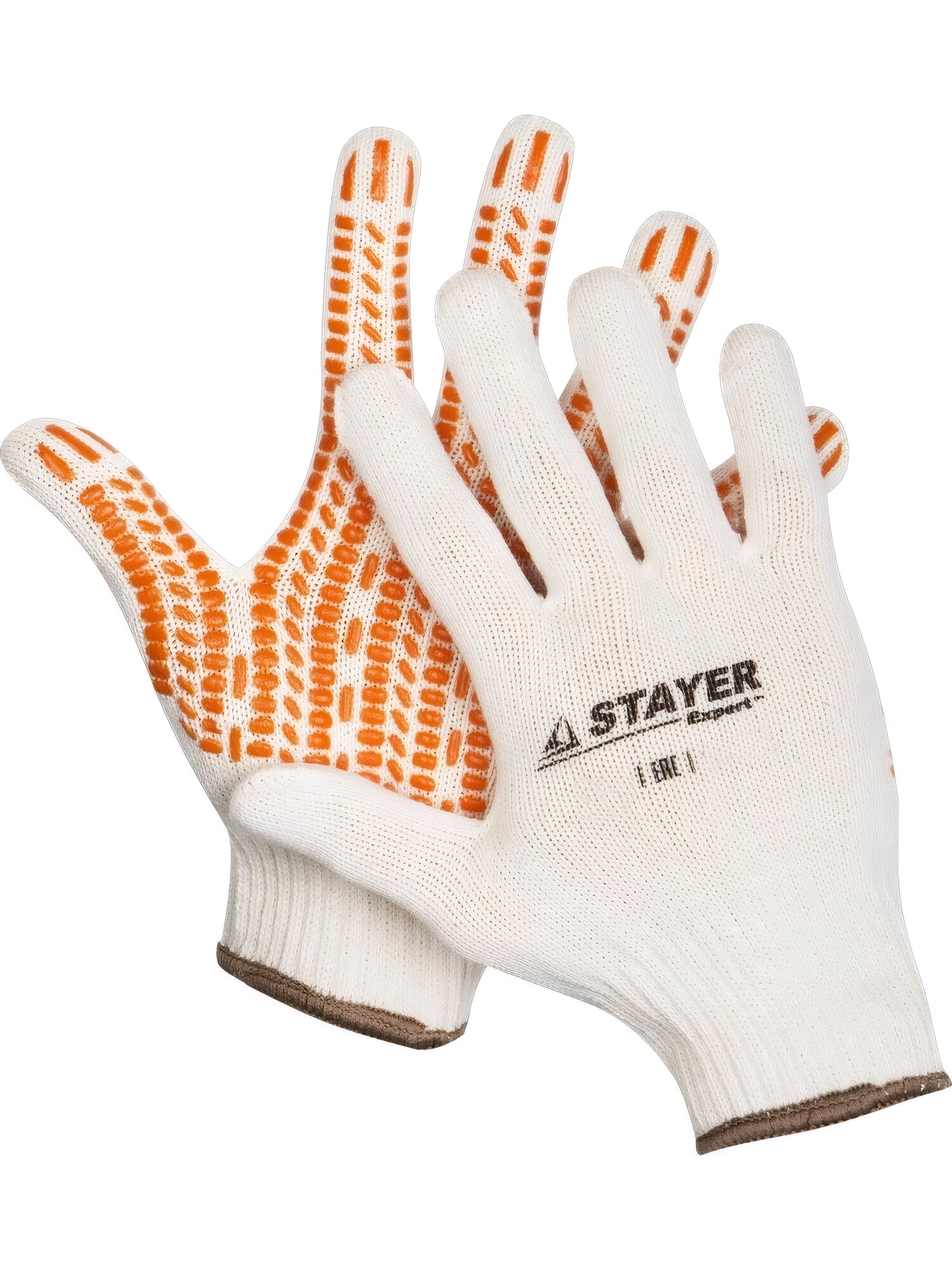 Перчатки х/б с мягким покрытием STAYER TRACK, L-XL, 10 класс