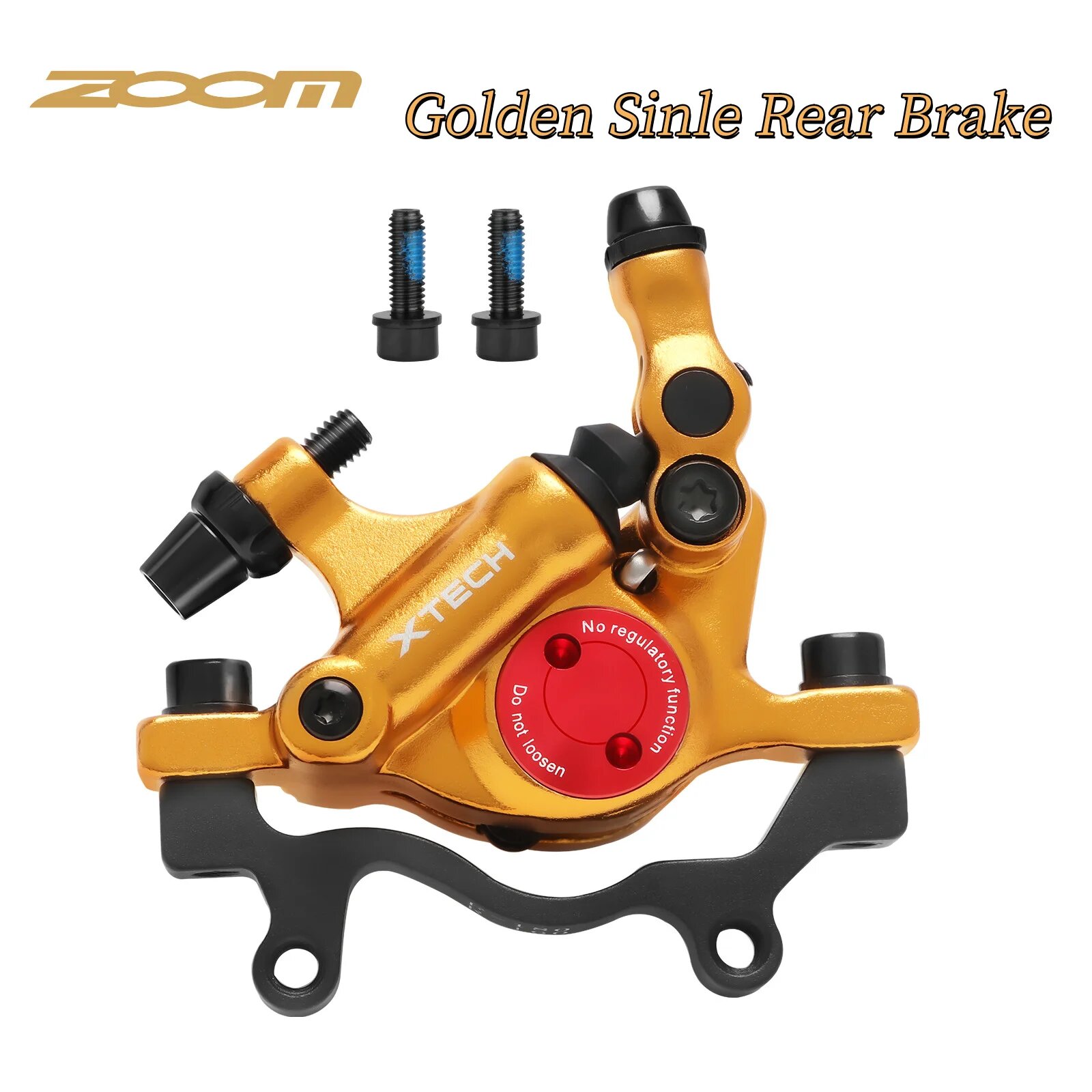 ZOOM XTECH HB100 Гидравлические Тормозные Калиперы MTB 160 мм Черно-красные Golden rear