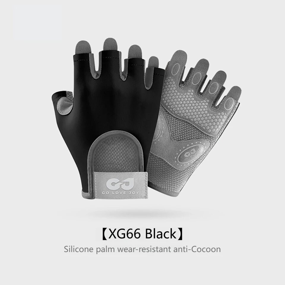 GTUBIKE Велосипедные перчатки без пальцев Черный, L, Upgrade Black