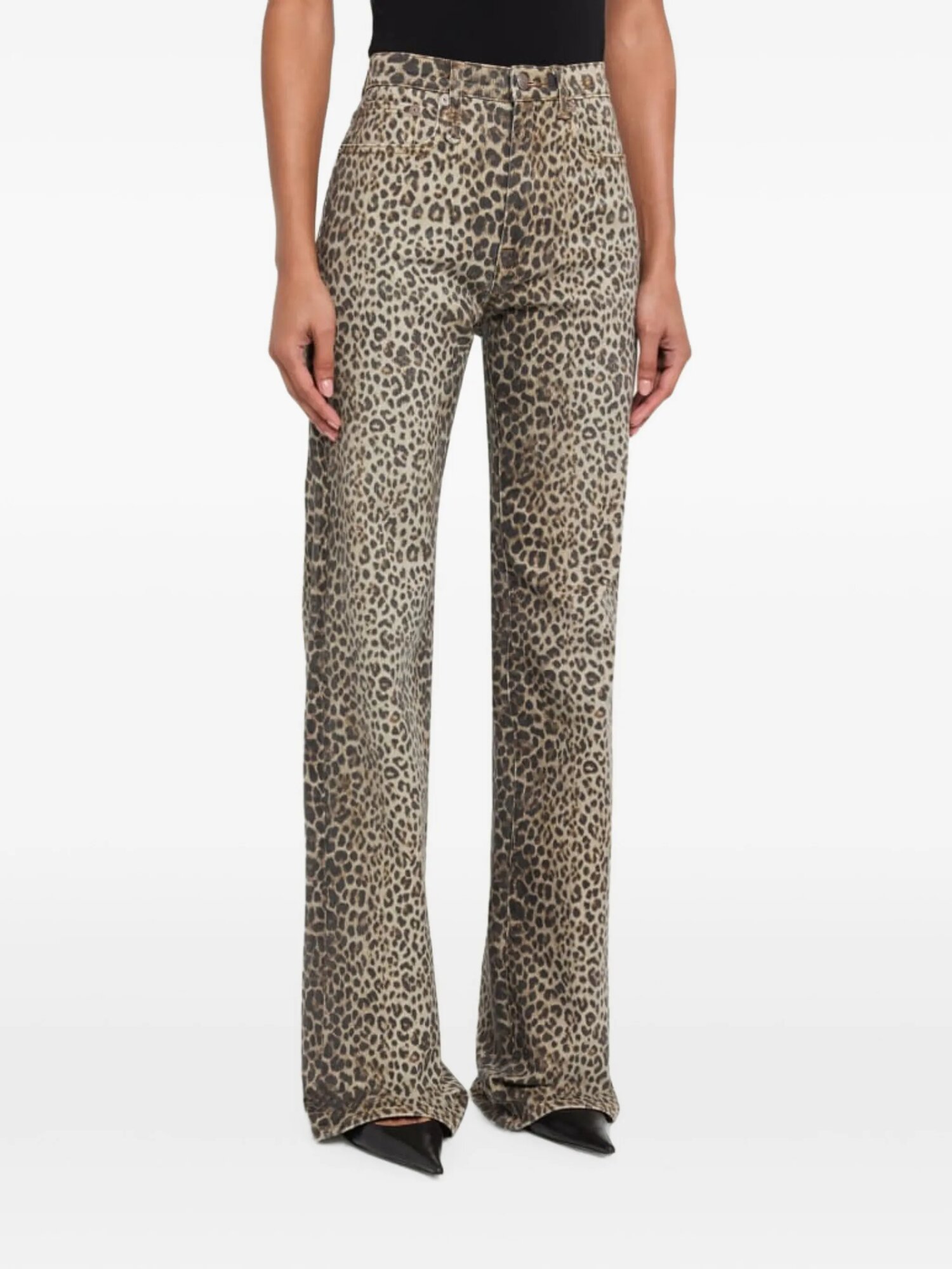Джинсы R13 Leopard-print Jane jeans, размер 10 — фото 1
